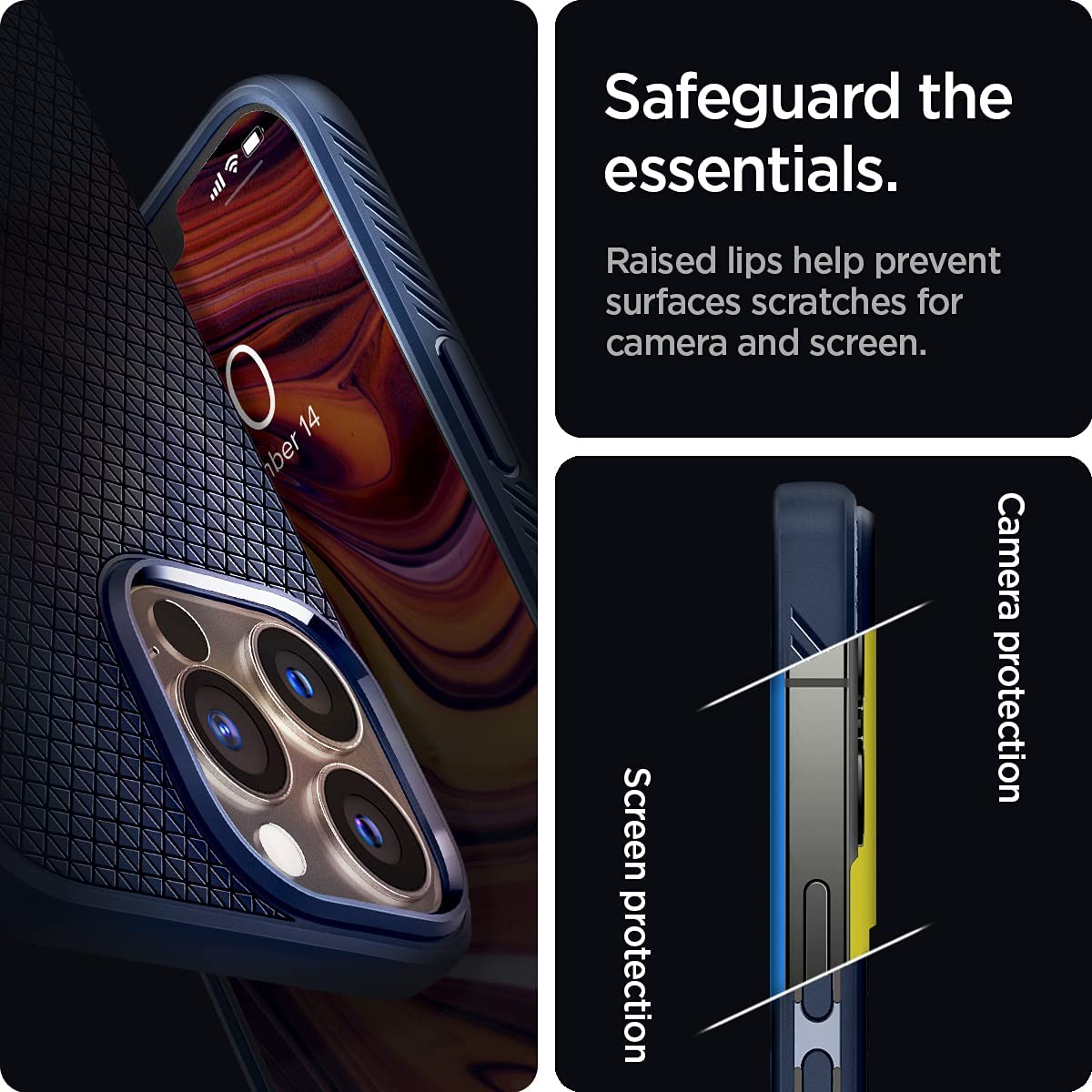 iPhone 13 Pro Liquid Air Case by Spigen Navy Blue In Pakistan