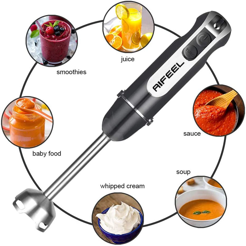 AIFEEL 800W Hand Blender, 3 in 1 Stick Blender with SUS 304 Blender ...
