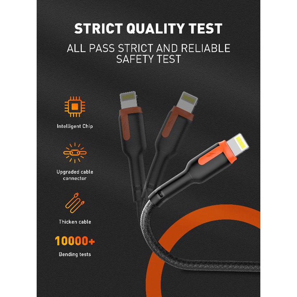 LDNIO LS532 Fast Charging Charge & Sync Data Cable Black in Pakistan