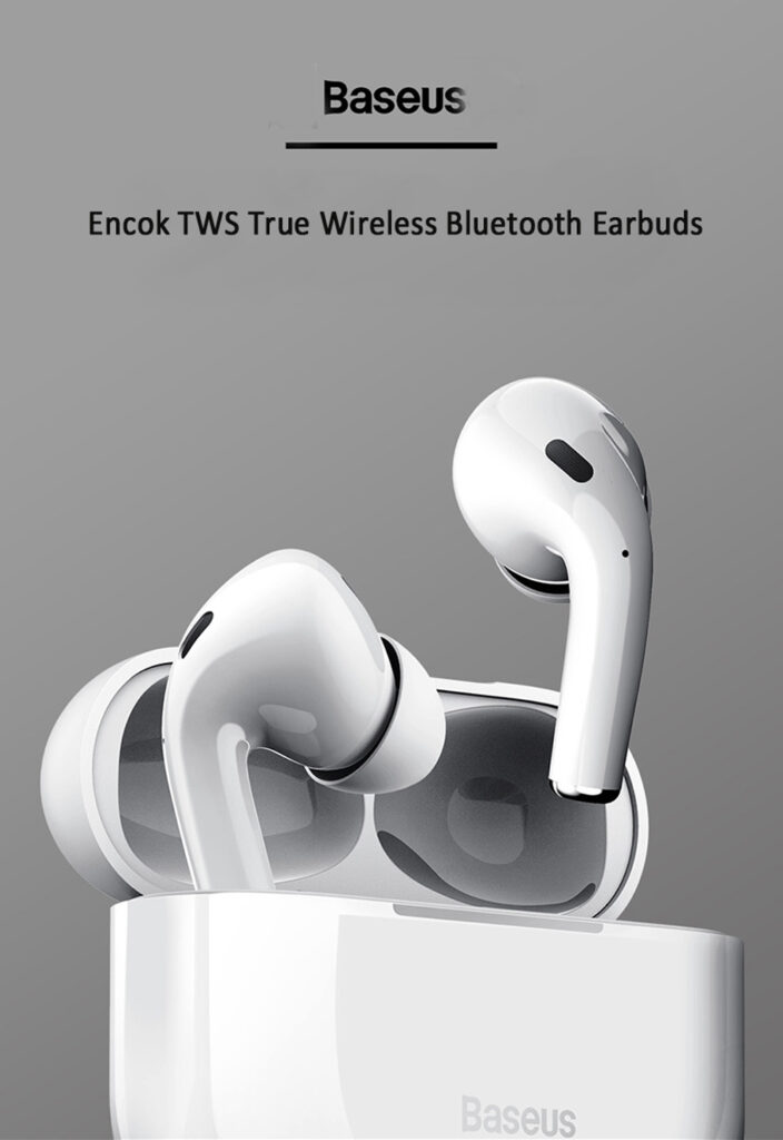 Baseus Encok W3 True Wireless Earphones 18Hrs Play Time - White in Pakistan