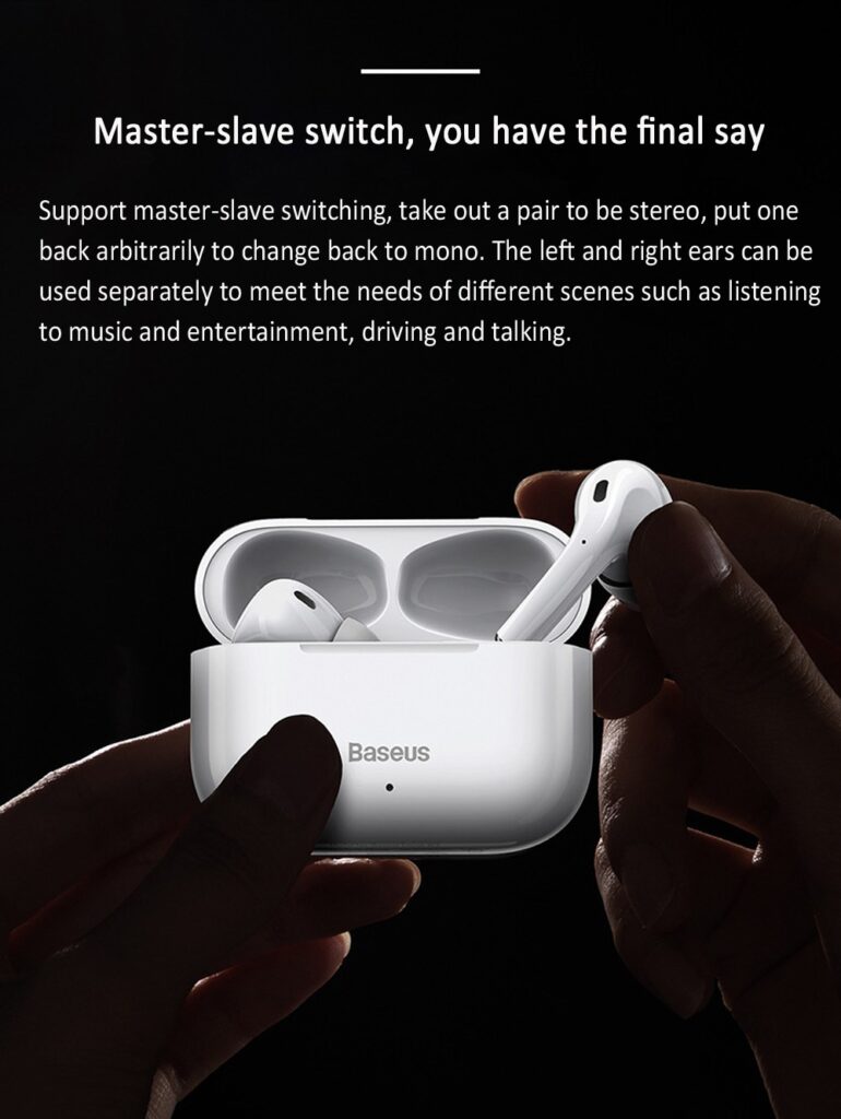 Baseus Encok W3 True Wireless Earphones 18Hrs Play Time - White in Pakistan