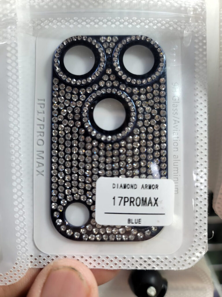 iPhone 17 Pro Max Diamond Bling Full Camera Lens Protector